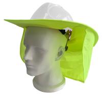 China Lime and Orange High Visibility Sun Protection Helmet Curtain for Breathable Sunshade for sale