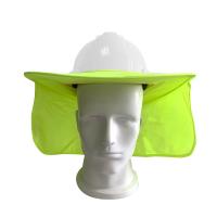 China Lime and Orange High Visibility Sun Protection Helmet Curtain for Breathable Sunshade for sale