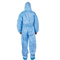 China CX-3 Disposable Coveralls Elastic Cuff Zipper Snap Design for Hooded Body Protection for sale