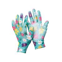 China Colorfull PU136 Custom Logo Anti-static Waterproof Ladies Safety Garden Work Gloves for sale