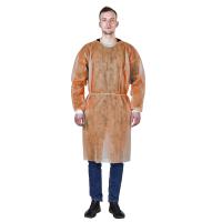 China Lab Coat Style Non-woven Fabric Blue Isolation Disposable Operation Gown for Men Women for sale