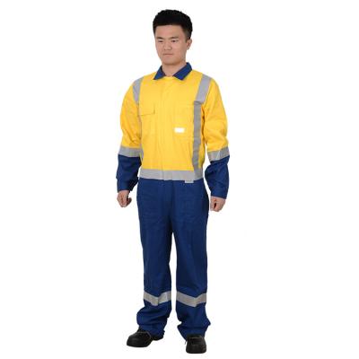 China Custom Reflective Workwear Suits Unisex Workshop Clothing Overall with Cotton Fabric for sale