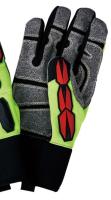 China Light Duty Work Black and Blue Synthetic Leather Enforced TPR Knuckles Mechanic Gloves for sale