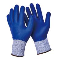 China Cut Resistant Level 3-5th Smooth Nitrile Full Palm Coated Gloves N-D144 13G HPPE for sale