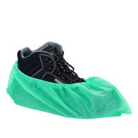 China Half-tendon Disposable Non-woven Blue Boots Cover for Indoors Pull on Elastic Ankle for sale