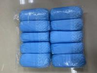 China Half-tendon Disposable Non-woven Blue Boots Cover for Indoors Pull on Elastic Ankle for sale