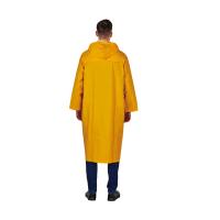 China Outdoor Activity PVC/Polyester Rain Gear Hood Safety Rain Coat Workwear with Hood R023 for sale