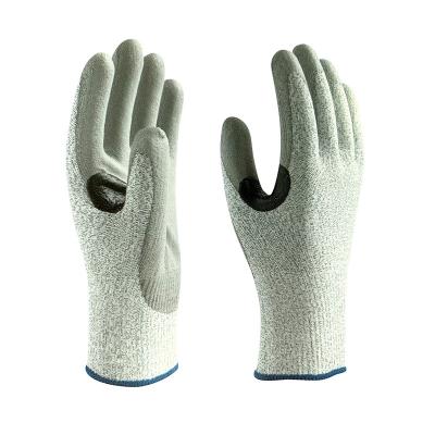 China Highly Durable HPPE PU Coated Cut Resistant Level 5 Safety Work Gloves for Industrial for sale