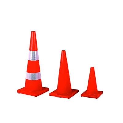 China 30CM PVC Traffic Warning Products Safety Cone with Reflective Tape Red Specification for sale