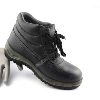 China UB-136 High Feet Protective Genuine Buffalo Leather Work Safety Shoes CE EN20345 for sale