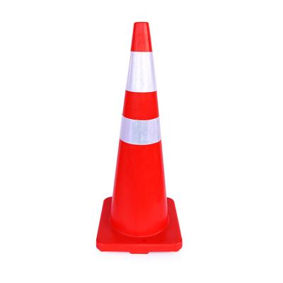 China Roadway Safety PVC Traffic Warning Products Safety Cone with Reflective Tape 90CM SH-X055 for sale