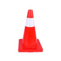 China Roadway Safety PVC Traffic Warning Products Safety Cone with Reflective Tape 90CM SH-X055 for sale