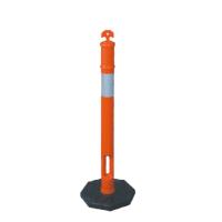China Base size 41*41cm PE Elasticity Traffic Pole for Road Divider Warning Post SH-X010 for sale