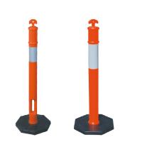 China Base size 41*41cm PE Elasticity Traffic Pole for Road Divider Warning Post SH-X010 for sale