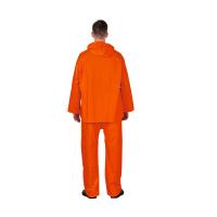 China R101-O 100% Water Proof Rain Jacket Pant PVC Polyester Hooded Raincoat 0.25-0.55mm Thickness for sale