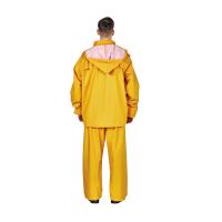 China Rain Gear Yellow Rainsuit Hooded And Reflective Tape G.W. 22KG for sale