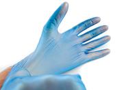 China Powder-free Disposable Blue Nitrile Gloves for Food Cleaning Lab Affordable and Practical for sale