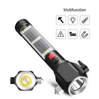 China FL017 Solar Power LED Flashlight Torch 8 Hours Lighting Period 0.31kg Product Weight for sale