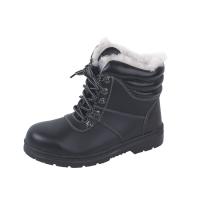 China Buffalo Leather Warm Lining Safety Industrial Shoes with Slip-Resistant Sole UF-156 for sale