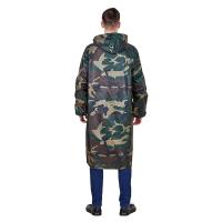 China Single-Person S-XXXL Rubberized PVC/ Polyester Rainwear Hooded Rain Coat with Demand for sale