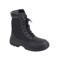 China Spring Season Working Safety Boots in Black PU Sole and Buffalo Leather Campla Lining for sale