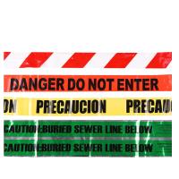 China Yellow/Black or Customized Colors Customized Non-Adhesive Traffic Warning Barrier Tape for sale