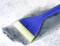 China Customized Logo 33cm Car Ice Scraper Gum Stainless Steel for Winter Driving for sale