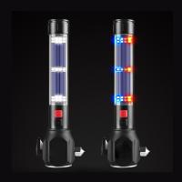 China Rechargeable USB Multi-functional Flashlight with Camping Emergency Car Safety Hammer for sale