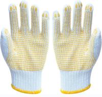 China Anti-slip Function C078D1-B T/C Single Side PVC Dotted Cotton Protective Work Gloves for sale