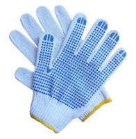 China Anti-slip Function C078D1-B T/C Single Side PVC Dotted Cotton Protective Work Gloves for sale