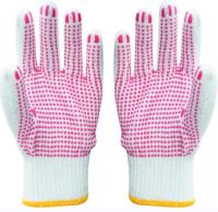 China Anti-slip Function C078D1-B T/C Single Side PVC Dotted Cotton Protective Work Gloves for sale