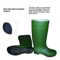 China CE EN 20347 RB108 Green PVC Portable Knee Boot Safety Rain Boots without Steel Toe Italy Customized 1.38-1.85kg for sale