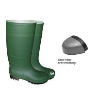 China CE EN 20347 RB108 Green PVC Portable Knee Boot Safety Rain Boots without Steel Toe Italy Customized 1.38-1.85kg for sale