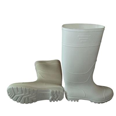 China Rubber Outsole RB108 White Italy Style PVC Portable Safety Rain Boots without Steel Toe for sale