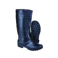 China RB108 Black PVC Rain Boots with Steel Toe and Reflective Tape Italy Manufactured for sale
