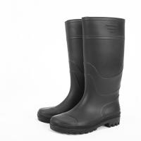 China RB108 Black PVC Rain Boots with Steel Toe and Reflective Tape Italy Manufactured for sale
