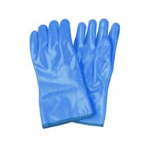 China Fluorescent Orange PVC Fully Coated Safety Working Gloves for Industrial Applications for sale