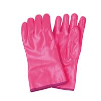 China Fluorescent Orange PVC Fully Coated Safety Working Gloves for Industrial Applications for sale
