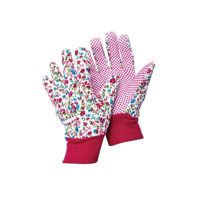 China Safety Cotton Knitting Gardening Gloves with Cotton Material and Anti-slip Function for sale