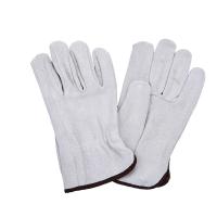 China LC20032 Cow Split Leather Working Gloves With Shirred Elastic Back for sale