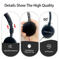 China HT002 Earbuds Wired Stereo HiFi Earphones On-ear Headphones With Microphone Noise Canceling Gaming Headset for sale