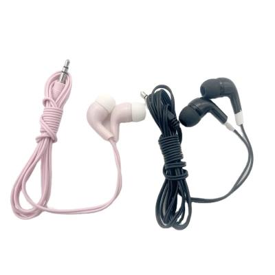 China Custom Design Color Disposable Earbud 3.5mm Wired Earphone for Airline Bus Journey Essentials for sale