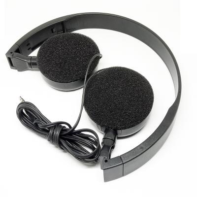 China 30mm Speaker Aviation Computer Headset Airline Noise Cancelling Headphones Sensitivity 104±10%DB Headband Style Gold for sale