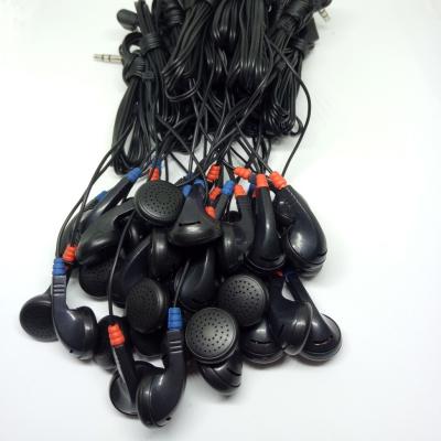 China Classical Blue and Red Disposable Big Bus Earphone Bulk Buy From ABS PVC Material Frequency Range 20Hz 20KHz Market for sale