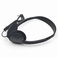 China 104±10%DB Sensitivity Customized Length Headband Headphones Wired Airline Earphones Reusable Material Length Customized Best for sale