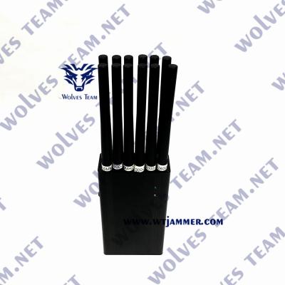 China Remote Control Phone Signal Blocker 12 Antennas For 3G 4G 5G WiFi UHF VHF GPS Lojack for sale