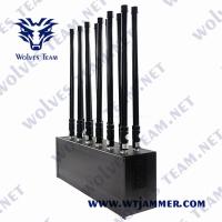 China GSM PCS DCS CDMA 3G 4G 5G Cell Phone Signal Jammer High Power Built In Battery for sale