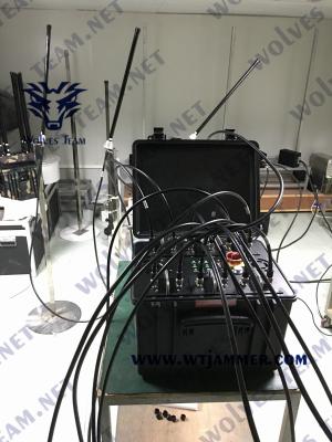 China Explosion-proof IED Bomb Jammer 20-1000MHz GSM 3G 4G 5G WiFi5.8g UHF VHF GPS Lojack Remote control cooling fan system for sale