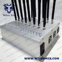 China High Power Adjustable All Cell Phone Signal Jammer 42W WIFI VHF UHF GPS 3G 4G 5G for sale