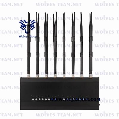 China Full Bands 50m 16 Antenna Jammer Adjustable Power Desktop Type for sale